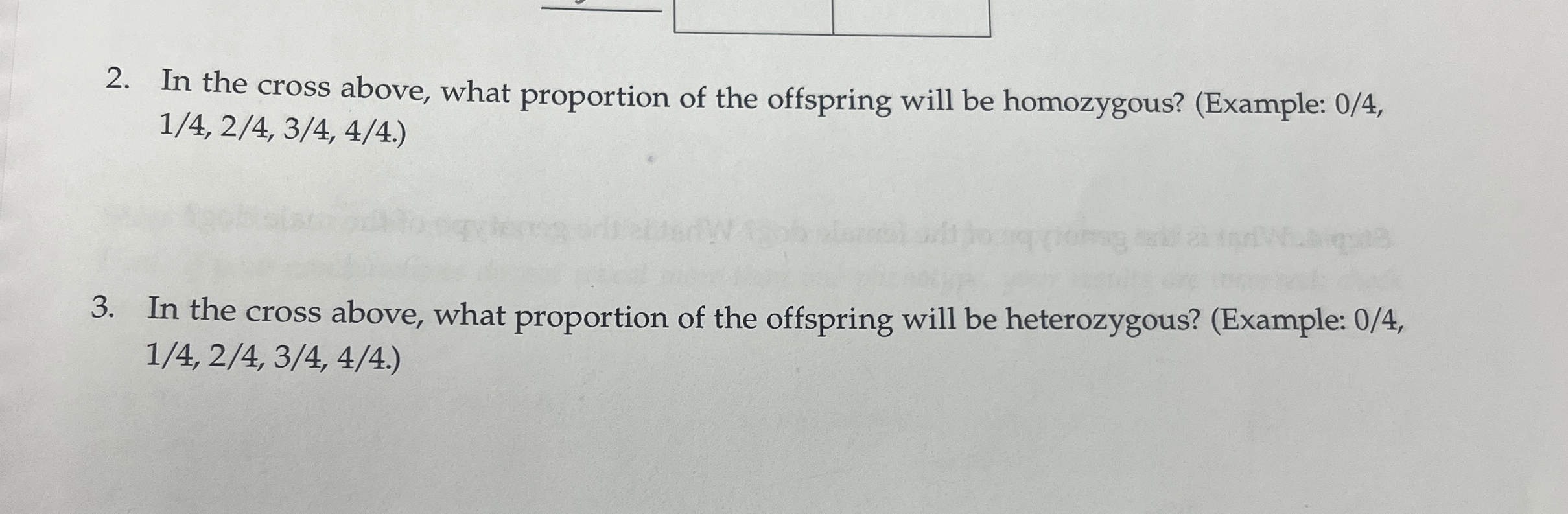 Solved In the cross above, what proportion of the offspring | Chegg.com