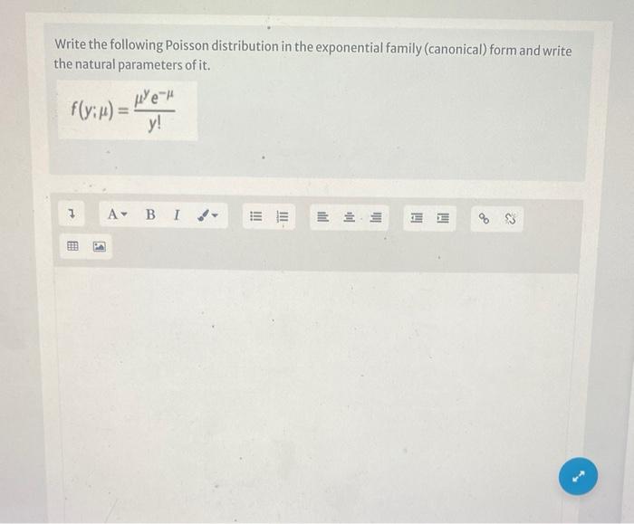 Solved Write the following Poisson distribution in the | Chegg.com