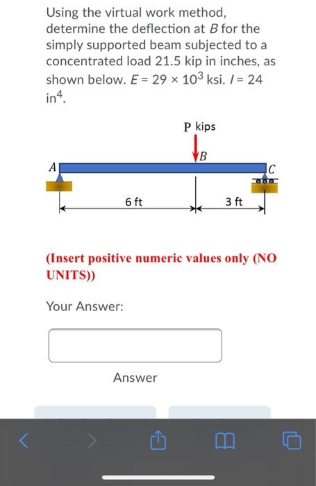 Solved Using the virtual work method, determine the | Chegg.com