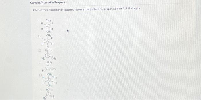 Solved Current Attempt in Progress Choose the eclipsed and | Chegg.com