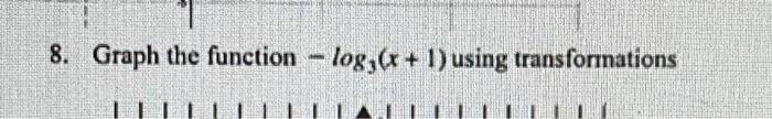 Solved 8. Graph the function −log3(x+1) using | Chegg.com