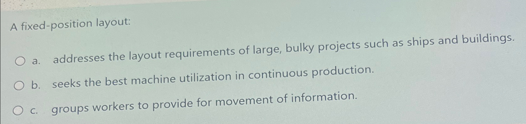 Solved A fixed-position layout:a. ﻿addresses the layout | Chegg.com