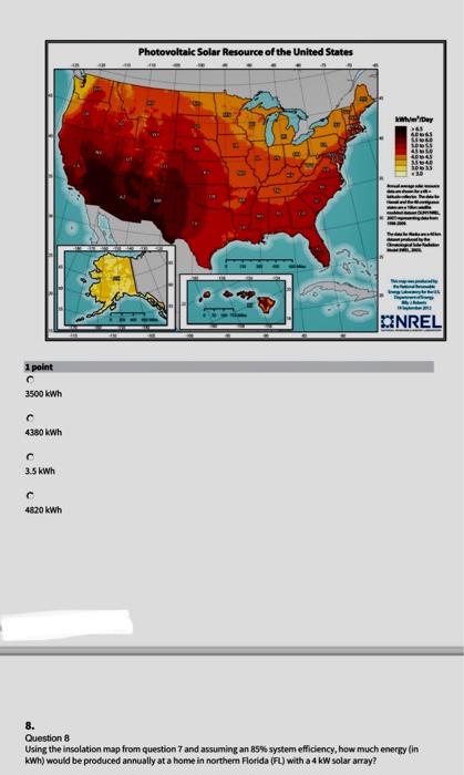 Solved Question 6 You use an insolation map and find that a | Chegg.com