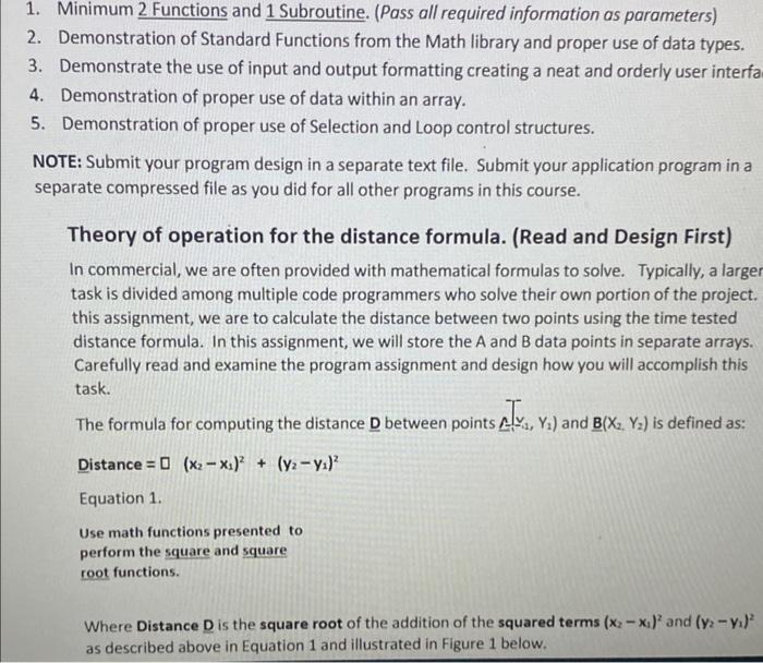 Solved 1 Minimum 2 Functions And 1 Subroutine Pass All