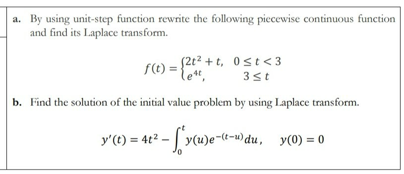 Solved a. By using unit-step function rewrite the following | Chegg.com