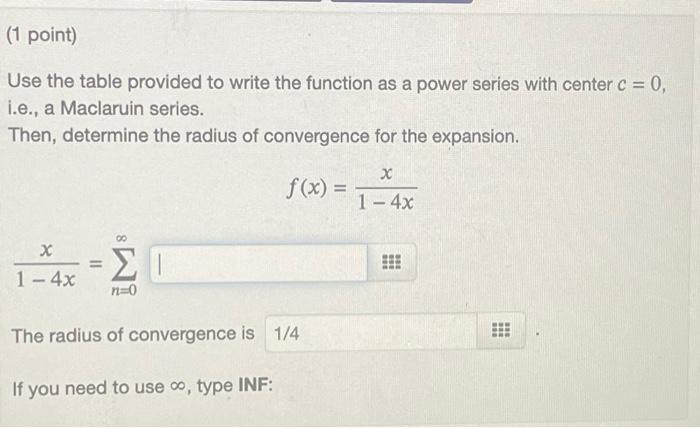 Use the table provided to write the function as a | Chegg.com