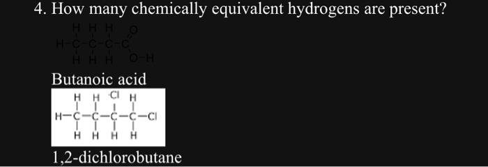 Solved 4. How many chemically equivalent hydrogens are | Chegg.com