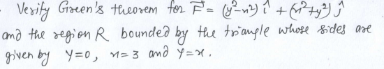Solved Verity Green's theorem for | Chegg.com
