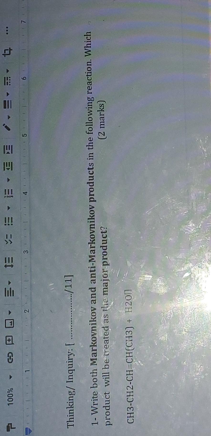 Solved Thinking/ Inquiry: [ /11] 1- Write both Markovnikov | Chegg.com