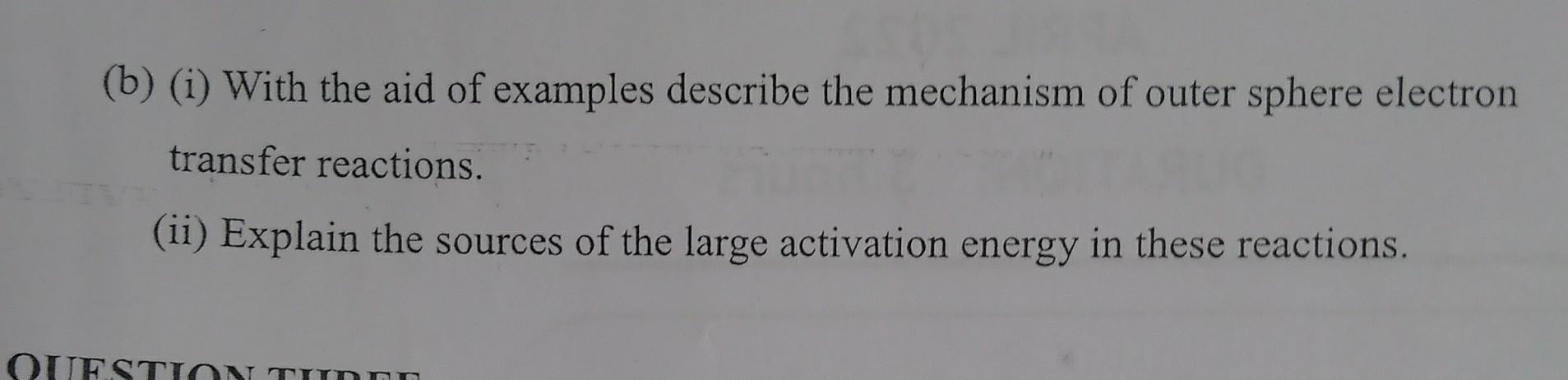 Solved (b) (i) With the aid of examples describe the | Chegg.com