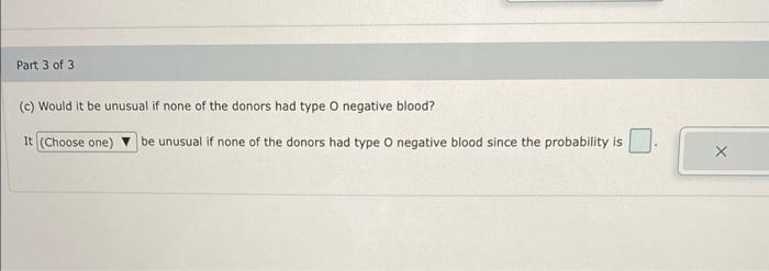 Solved Blood types: The blood type 0 negative is called the | Chegg.com