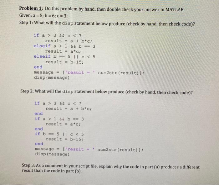 Solved Problem 1: Do this problem by hand, then double check | Chegg.com