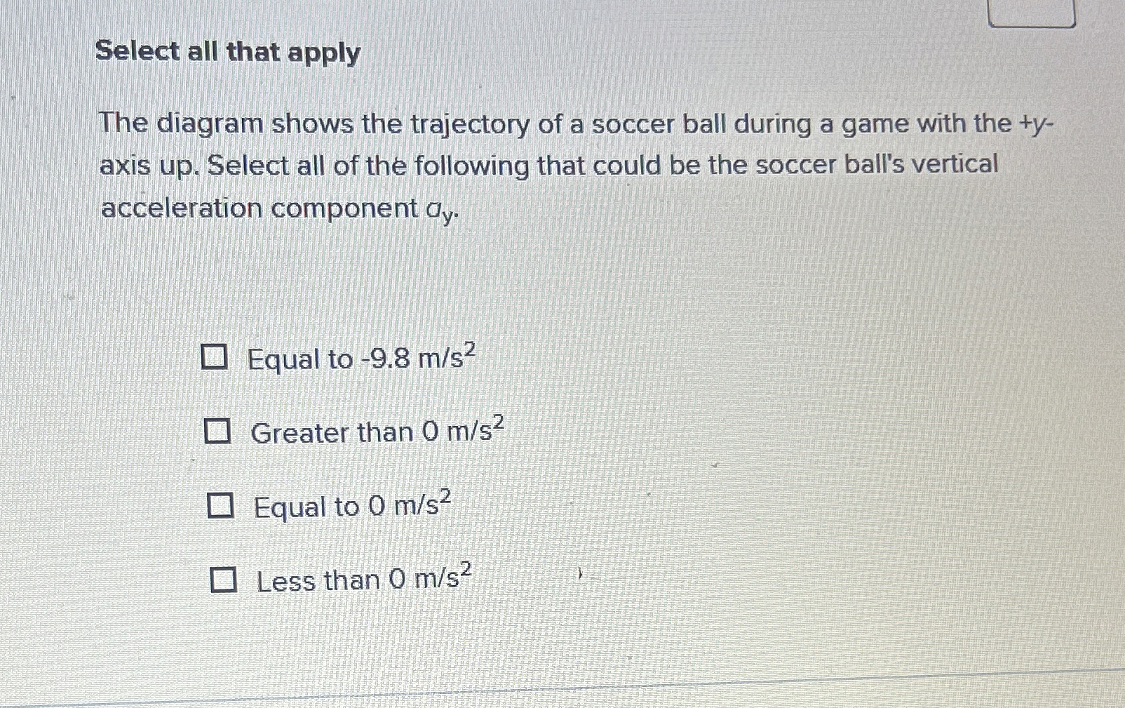 Solved Select all that applyThe diagram shows the trajectory | Chegg.com