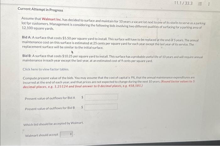 Solved Assume that Walmart Inc. has decided to surface and | Chegg.com