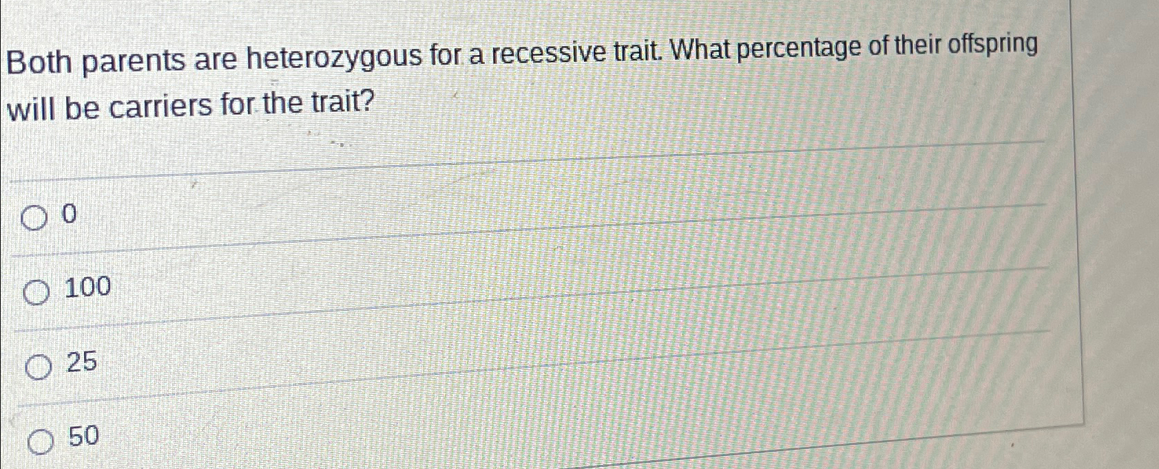 Solved Both parents are heterozygous for a recessive trait. | Chegg.com