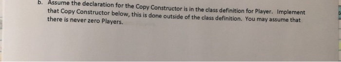 Solved Problem 2: Consider the following Player definition | Chegg.com