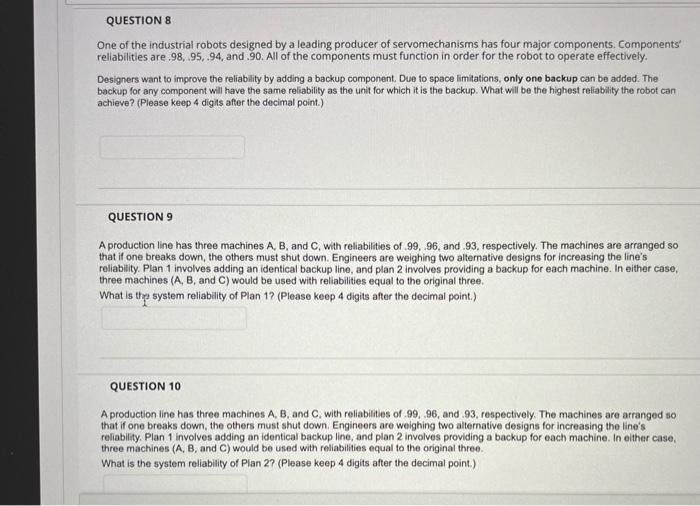 Solved One of the industrial robots designed by a leading | Chegg.com