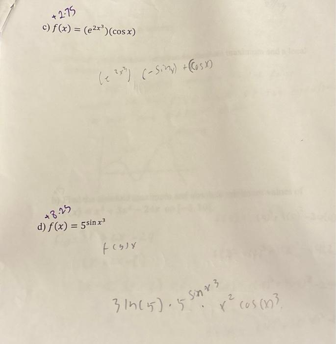 Solved 1. Differentiate the following functions. DO NOT | Chegg.com