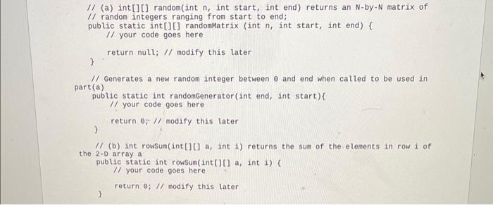 Solved Mplement The Following Methods In A Class Called 0346
