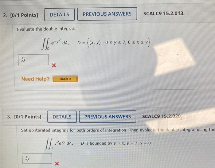 Solved Evaluate the double integral. | Chegg.com