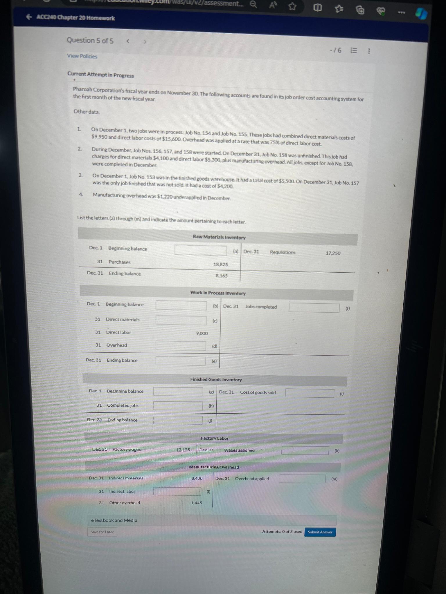 Solved AcCas Chapter 20 ﻿HomeworkQuestion 5 ﻿of 5-16 巨 | Chegg.com