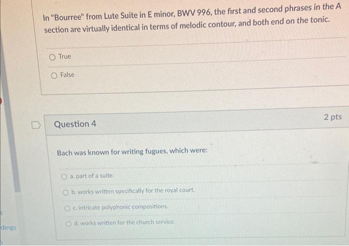 An instrumental suite is a collection of dances meant | Chegg.com