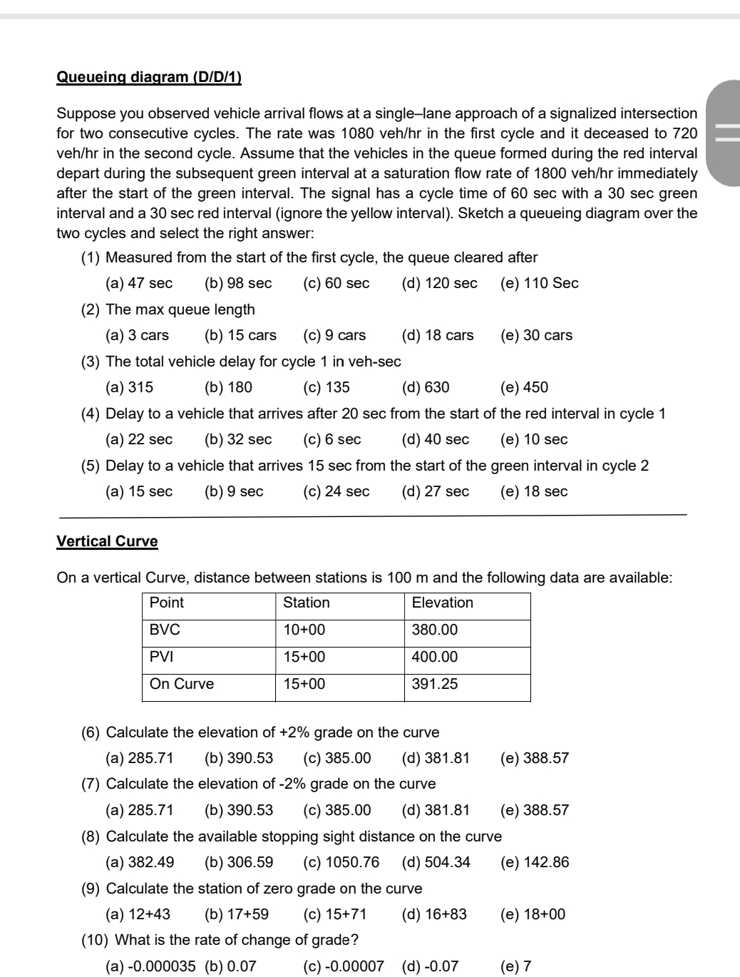 Solved Queueing diagram (D/D/1)Suppose you observed vehicle | Chegg.com