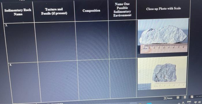 Solved sedimentary rocks help. | Chegg.com