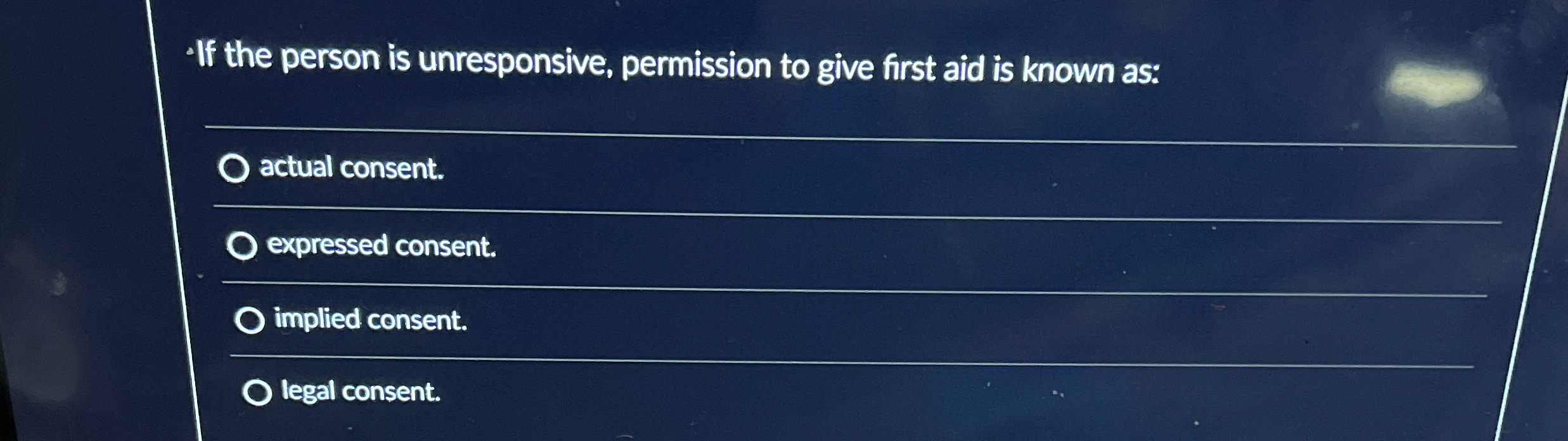 Solved -If the person is unresponsive, permission to give | Chegg.com