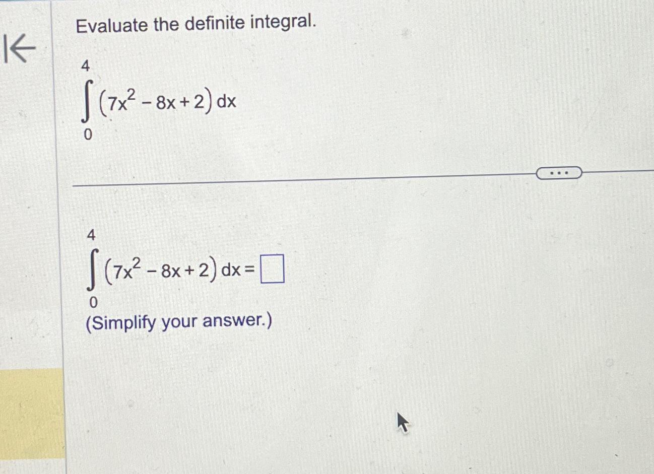 Solved Evaluate the definite | Chegg.com