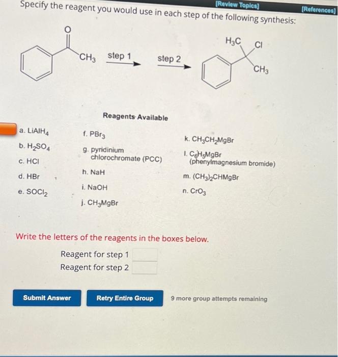 Solved Specily both the alcohol starting material and the | Chegg.com