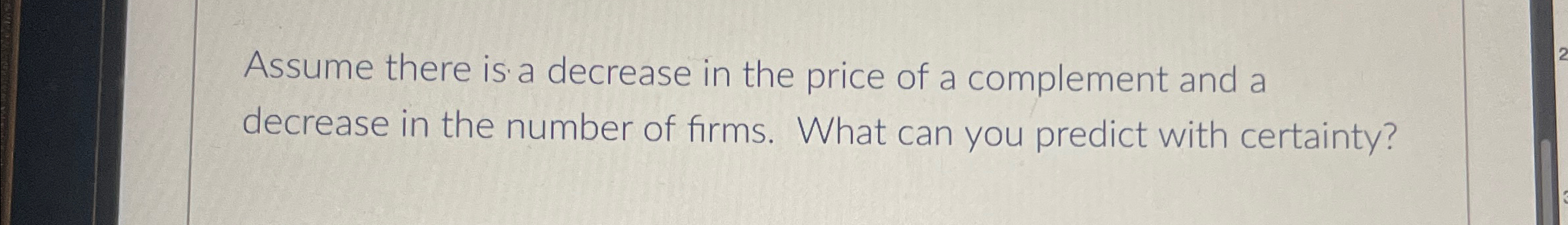 Solved Assume there is a decrease in the price of a | Chegg.com