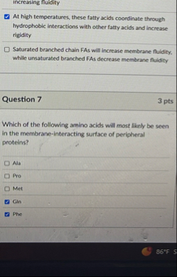 Solved increasing fluidityAt high temperatures, these fatty | Chegg.com