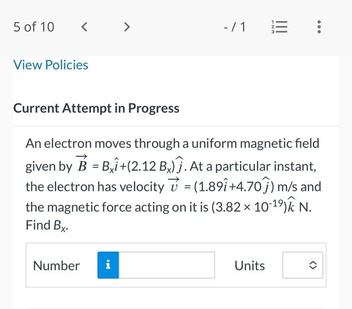 Solved An electron moves through a uniform magnetic field | Chegg.com