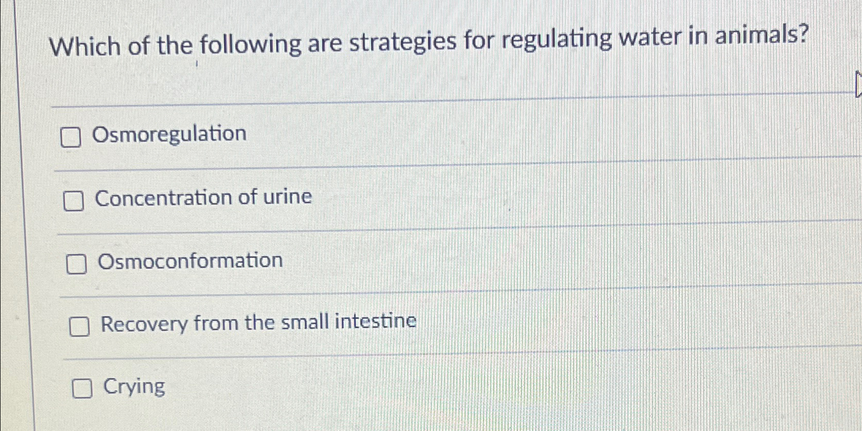Solved Which of the following are strategies for regulating | Chegg.com