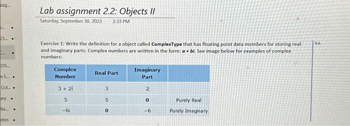 Solved Exercise 1 Write The Definition For A Object Called 0919