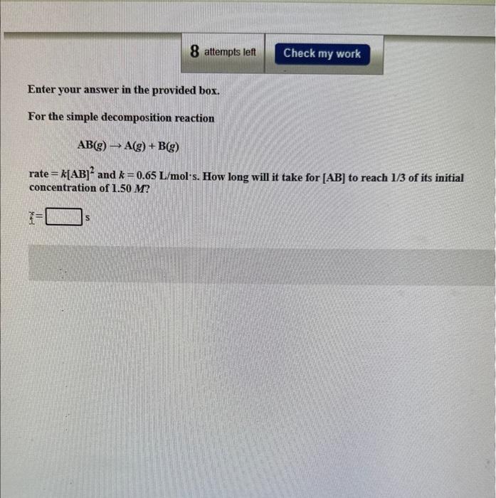 Solved Enter your answer in the provided box. For the simple | Chegg.com