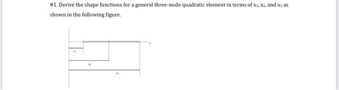 Solved #1. Derive the shape functions for a general | Chegg.com