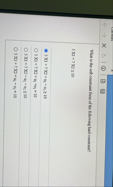 Solved What is the soft constraint form of the following | Chegg.com