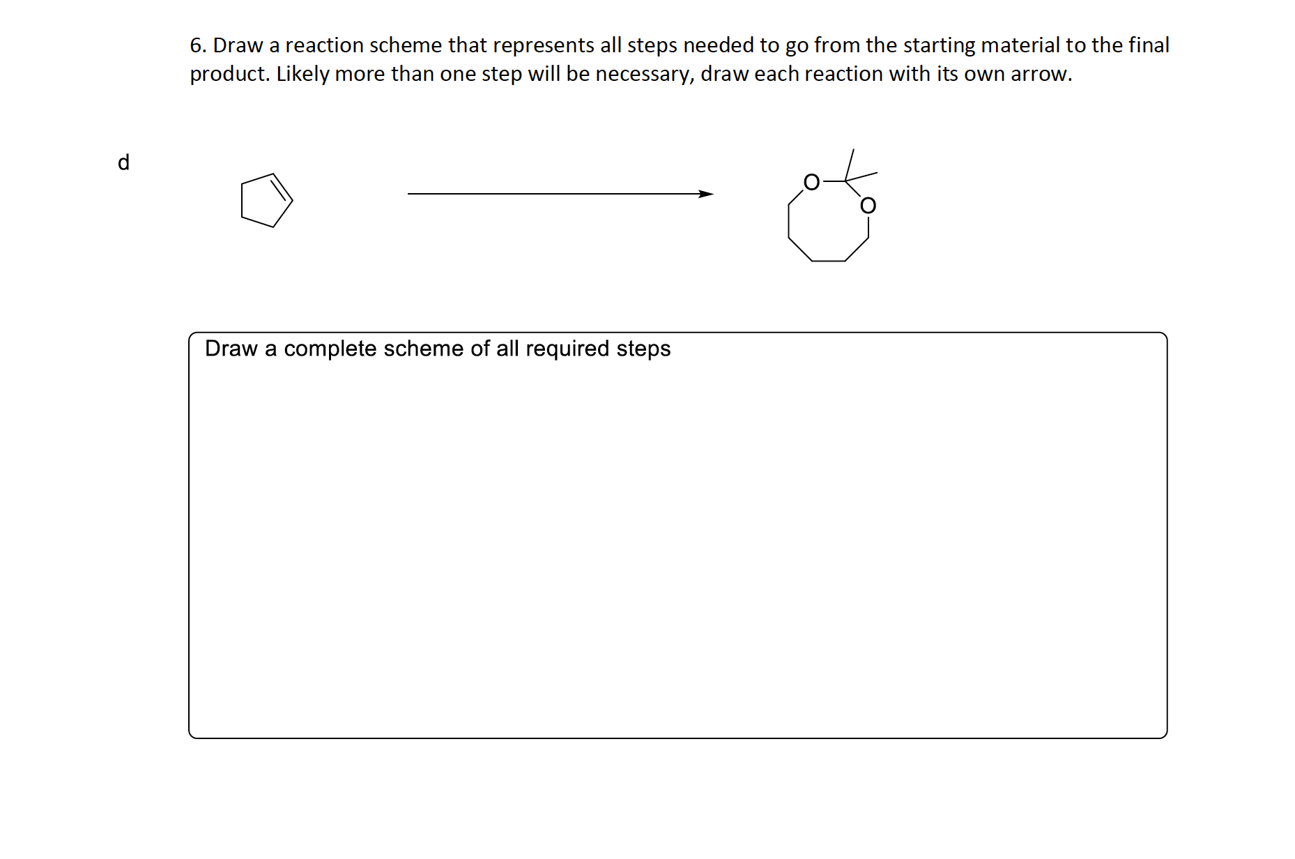 Solved Draw a reaction scheme that represents all steps | Chegg.com