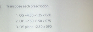 Solved Transpose each | Chegg.com