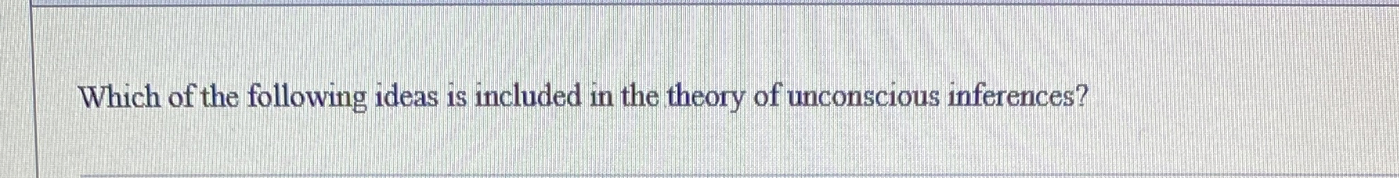 Solved Which of the following ideas is included in the | Chegg.com