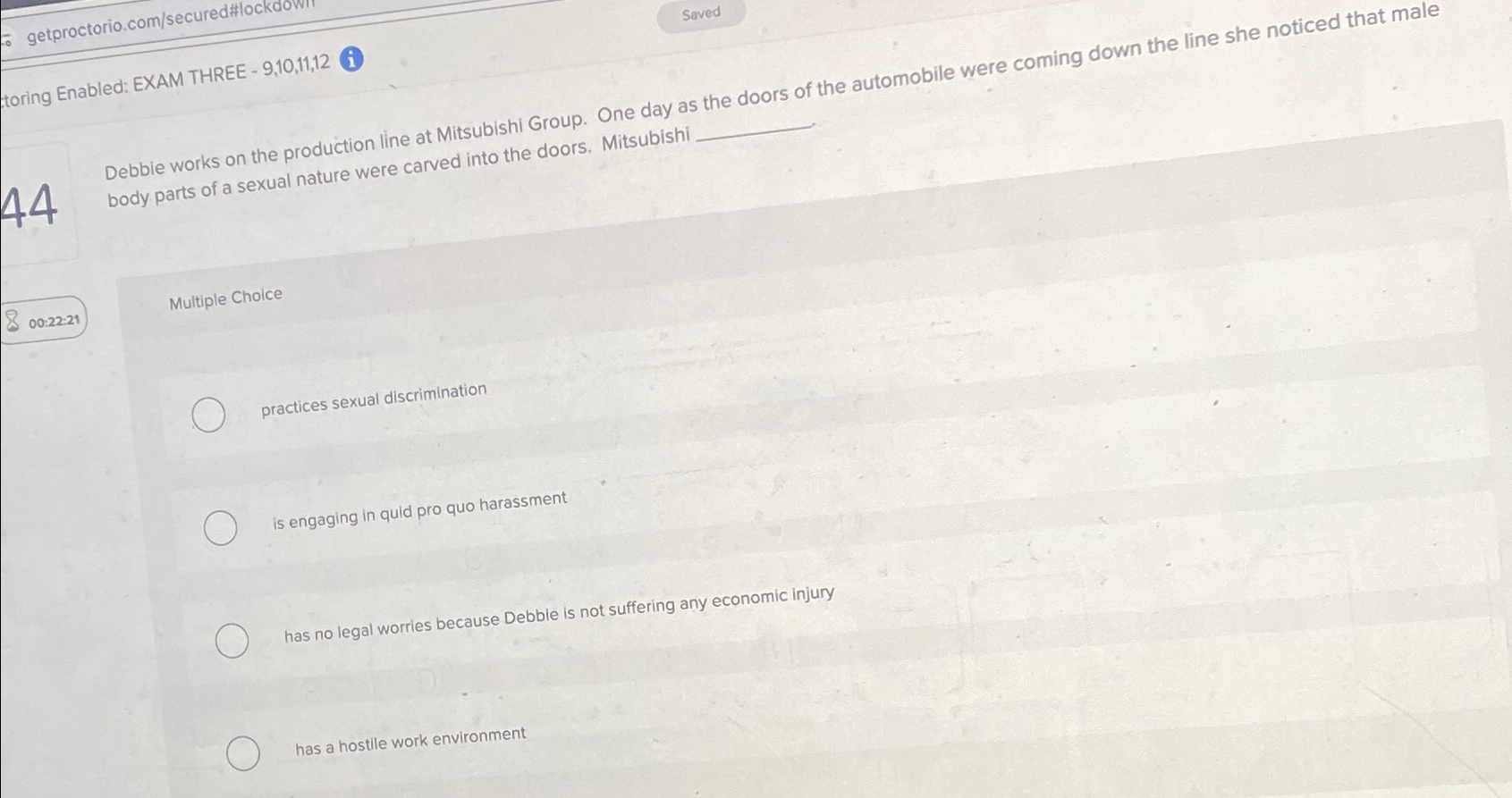 Solved toring Enabled: EXAM THREE - 9,10,11,12 (i)Debbie | Chegg.com