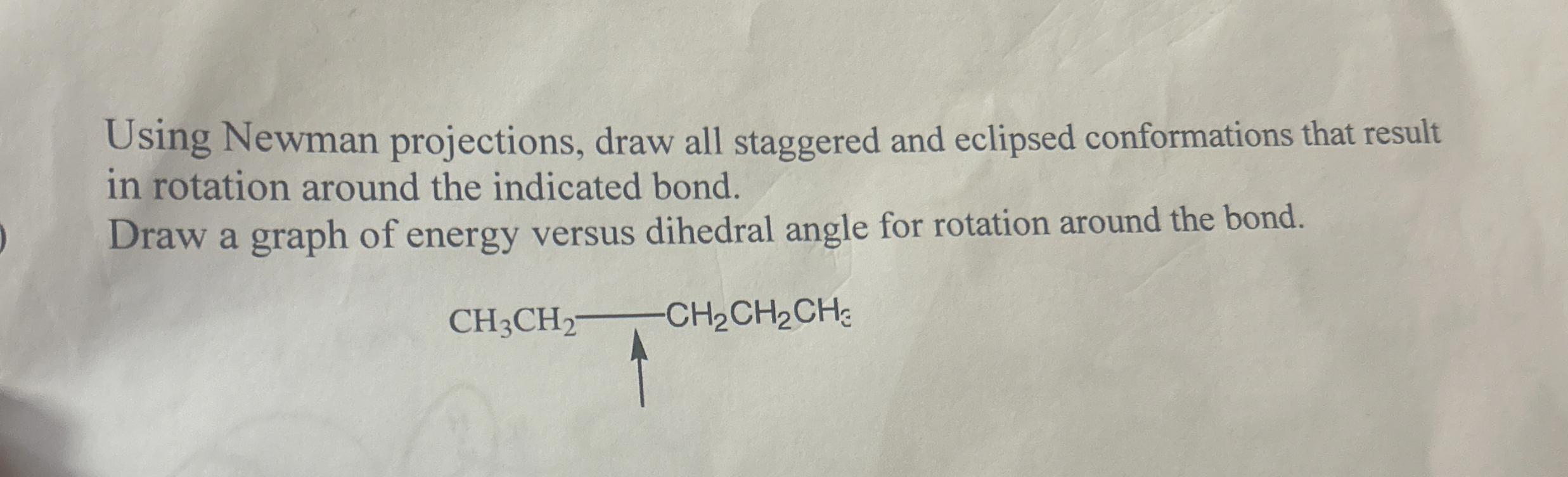 Solved Using Newman projections, draw all staggered and | Chegg.com