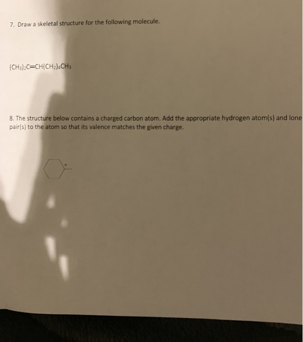 Solved 7. Draw a skeletal structure for the following | Chegg.com