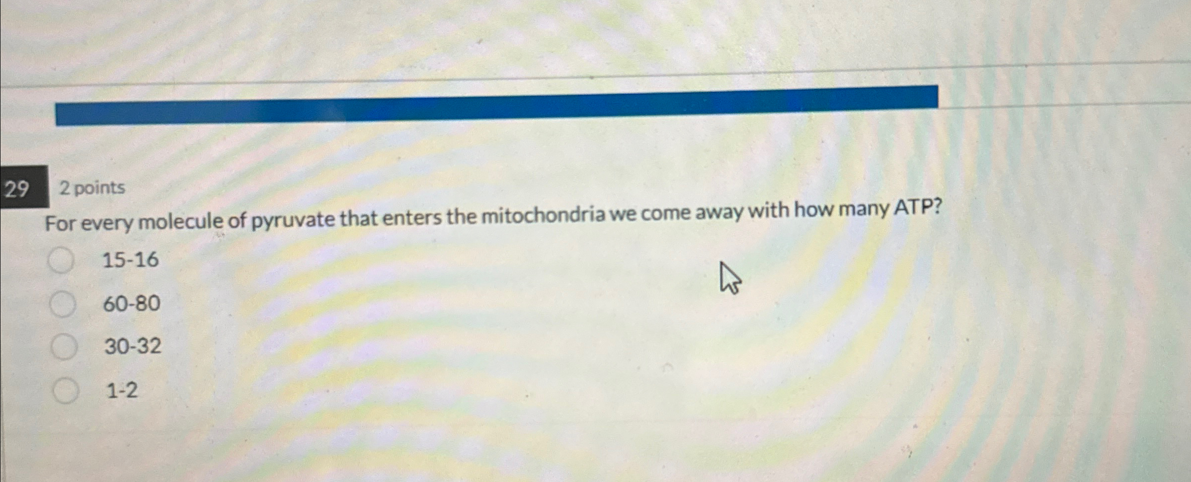 Solved 292 ﻿pointsFor every molecule of pyruvate that enters | Chegg.com