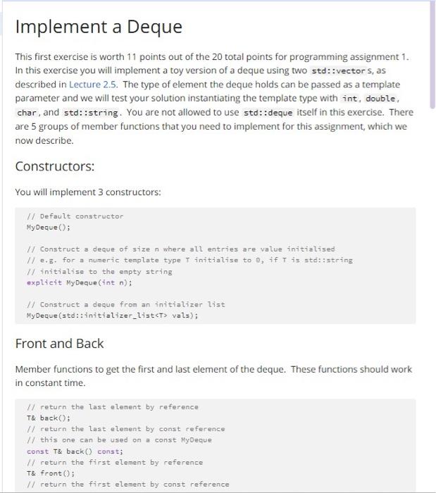 Solved Constructors: You will implement 3 constructors: // | Chegg.com