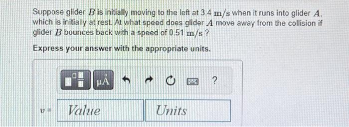Solved Two gliders move toward each other on a linear air | Chegg.com