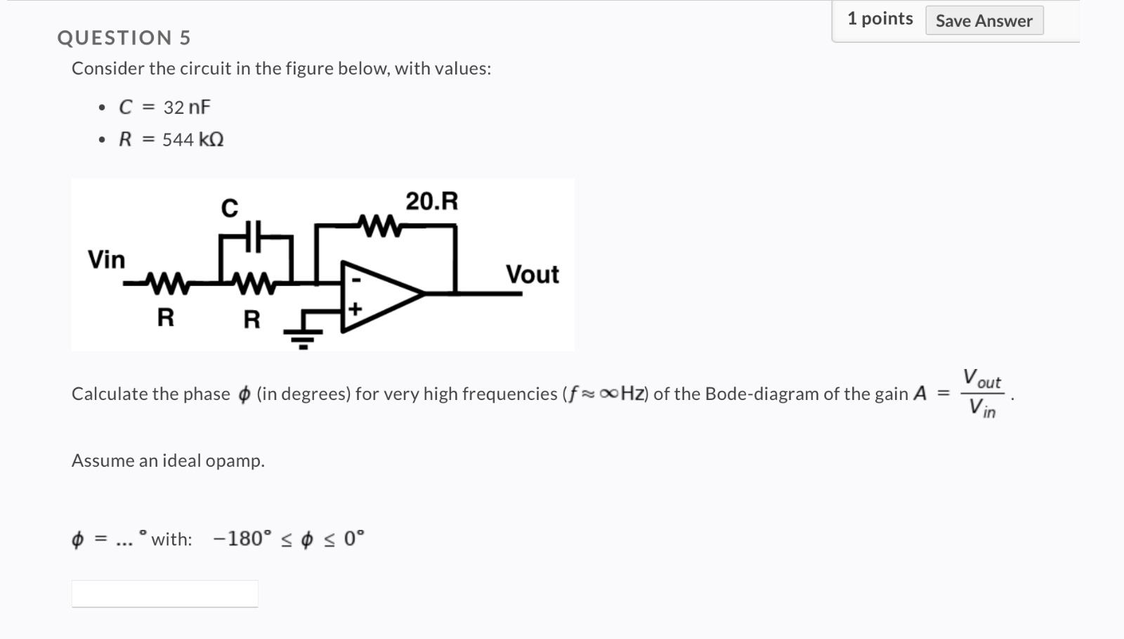 Solved QUESTION 5Consider the circuit in the figure below, | Chegg.com