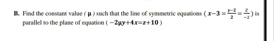 Solved B. ﻿Find the constant value (μ) ﻿such that the line | Chegg.com